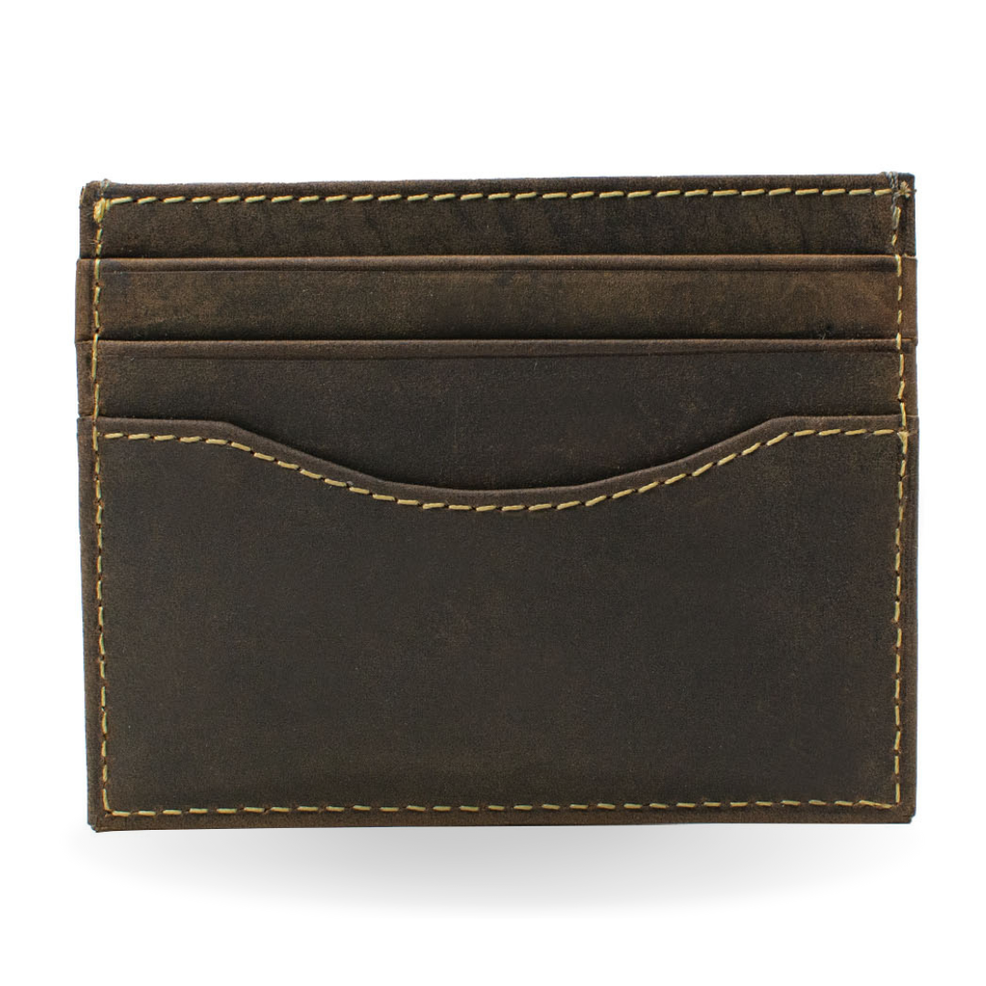 Reed Distressed Leather Card Holder Wallet by Nickel Smart ...